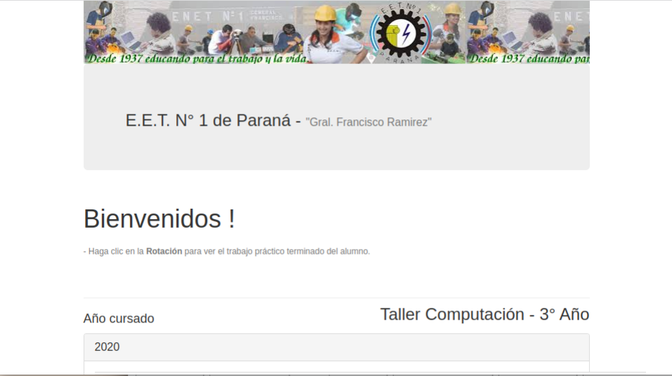 Dashboard de la E.E.T. Nro. 1