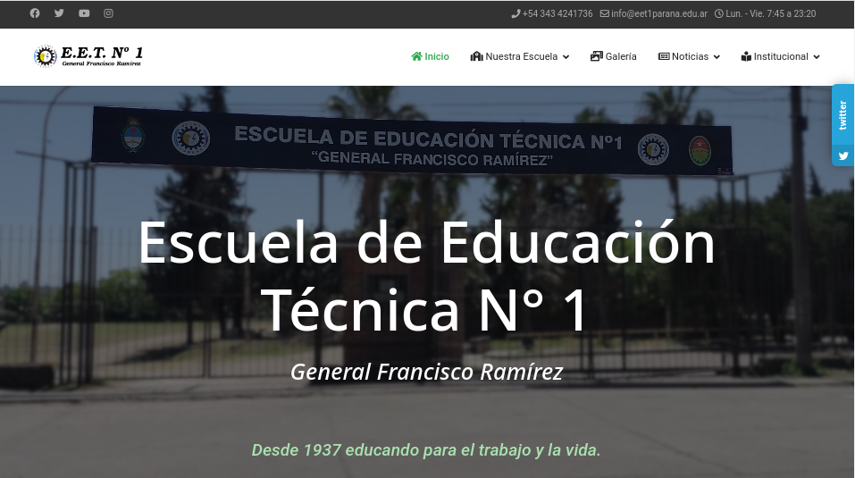 Dashboard de la E.E.T. Nro. 1